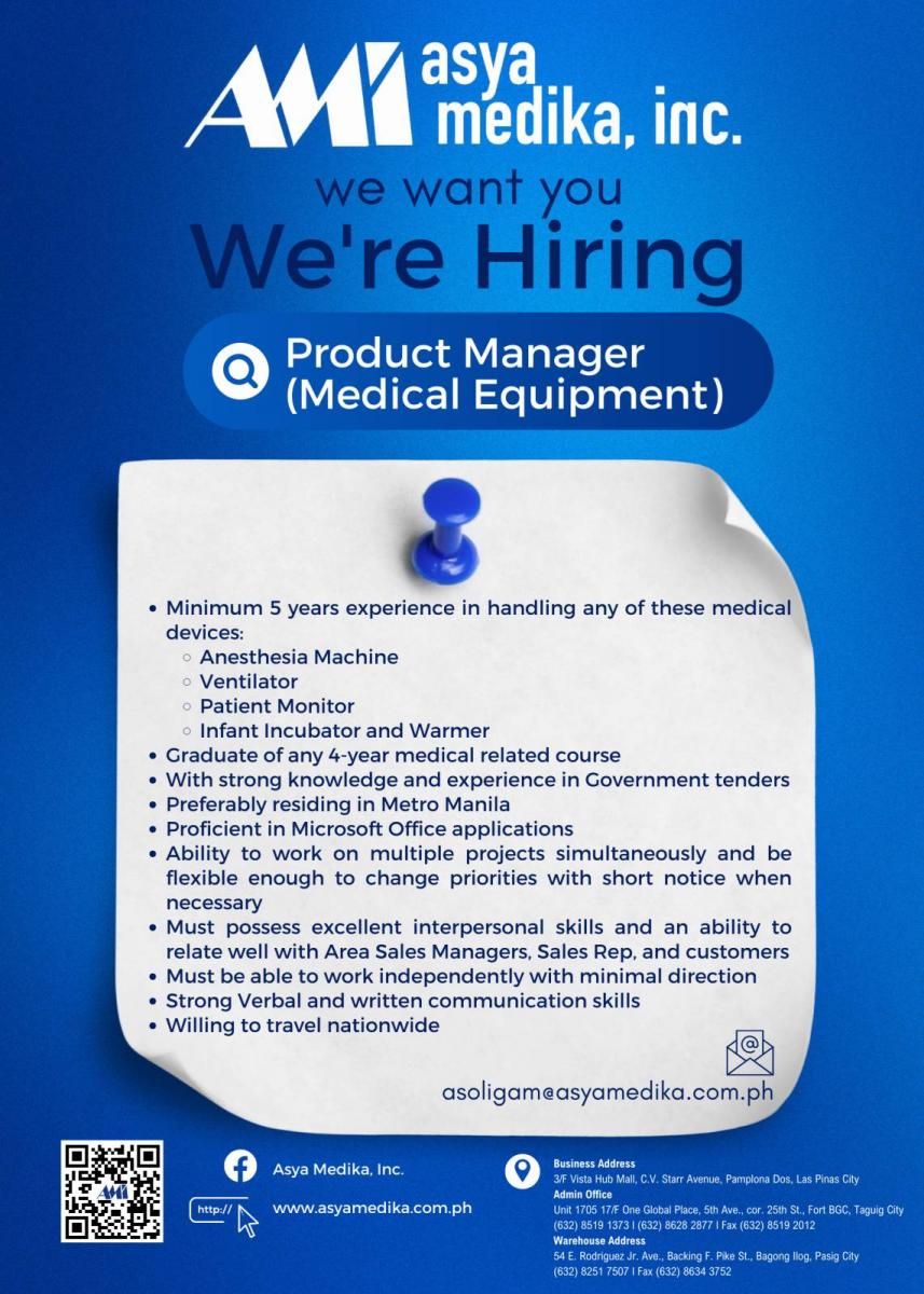 Asya Medika | Product Manager (Medical Equipment)